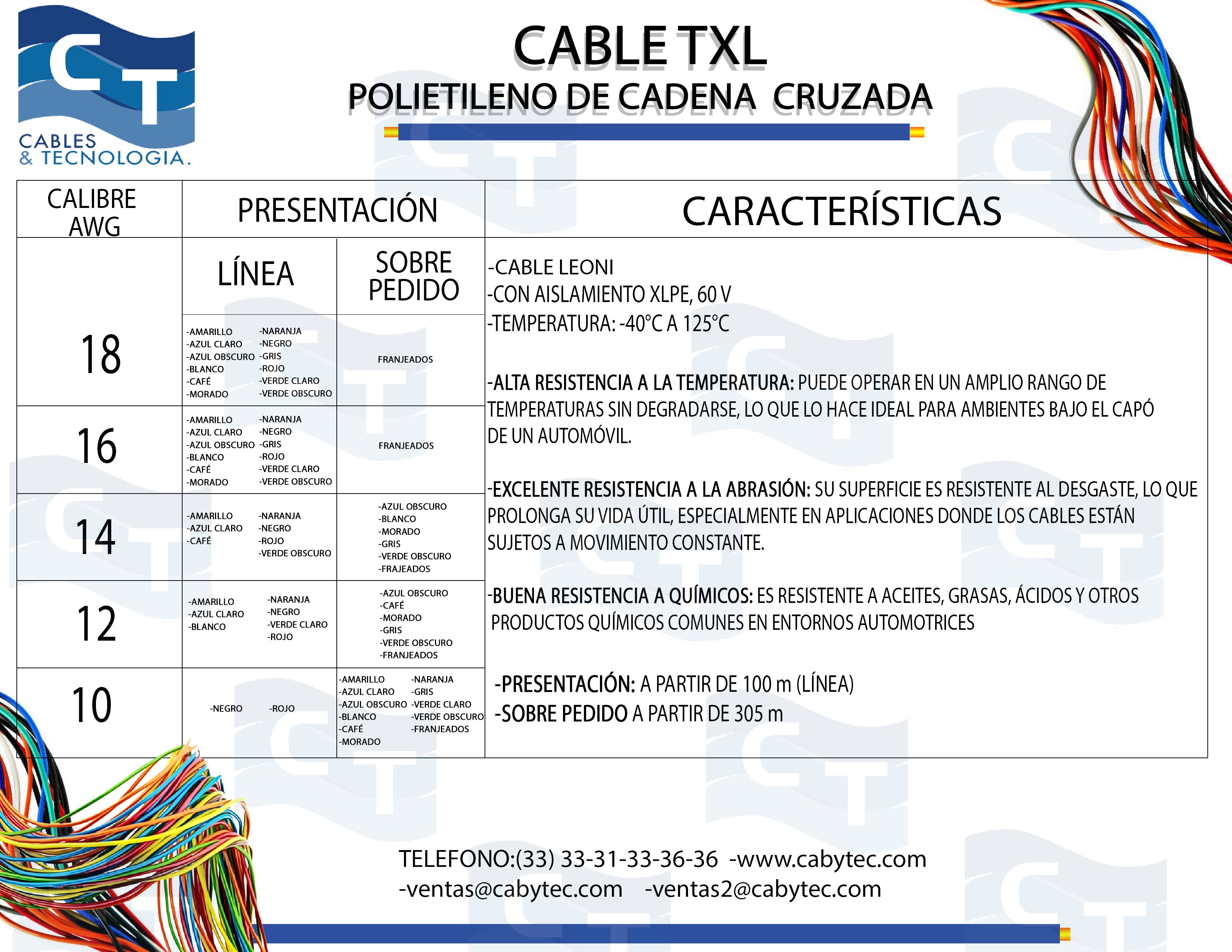 CABLE TXL – Cabytec